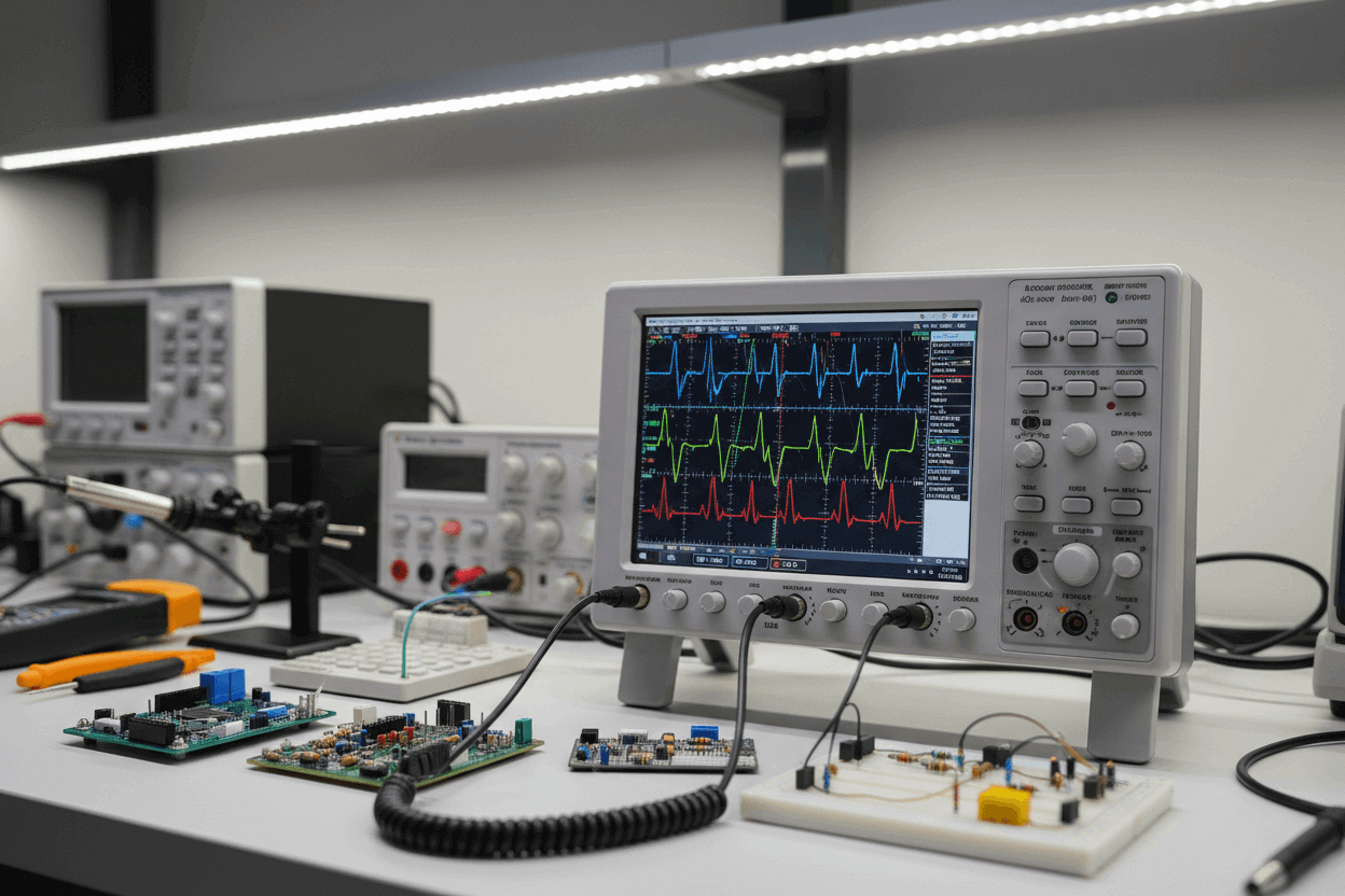 Benchtop Oscilloscopes in Electrical Panel Diagnostics — Hanmatek
