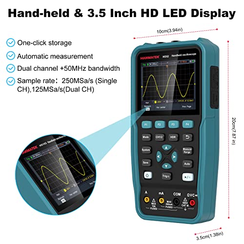 HANMATEK® HO52 2-in-1 Handheld Oscilloscope | Hanmatek